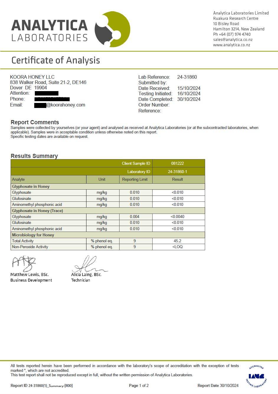 Jarrah Honey TA35+ (Equivalent to Antimicrobial Rating of MGO 2000+ in ...